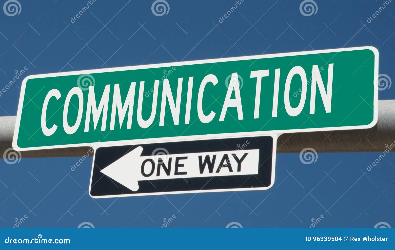 Highway Sign COMMUNICATION ONE WAY Stock Illustration - Illustration of ...