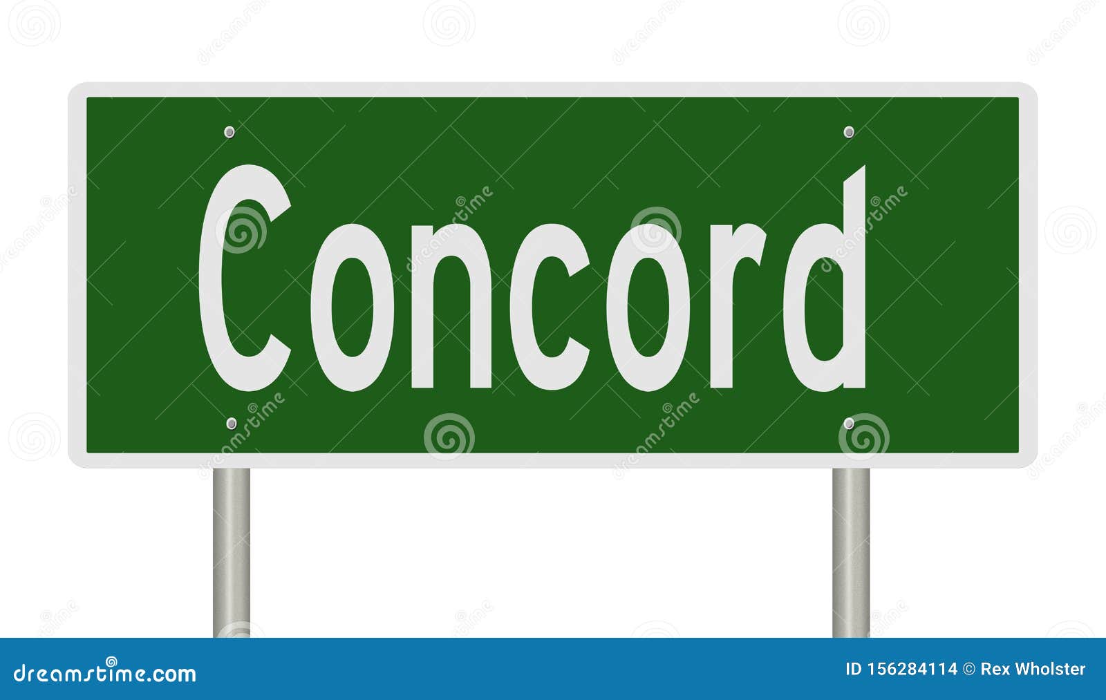 Highway Sign for Concord Massachusetts Stock Illustration ...