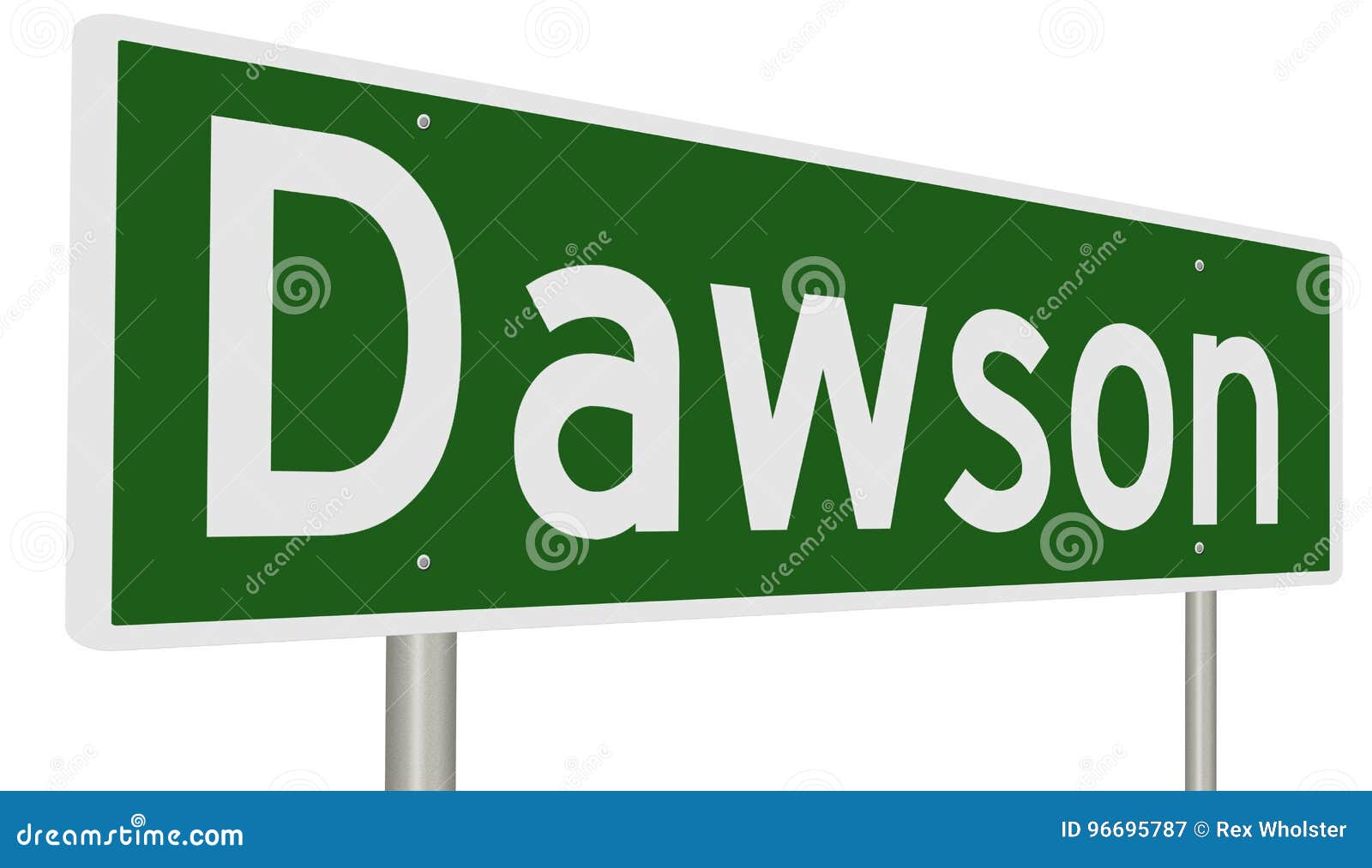 Highway Sign for Dawson Yukon Canada Stock Illustration - Illustration ...