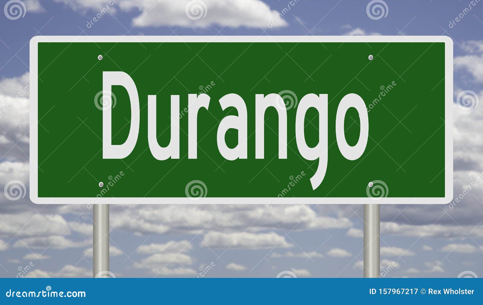 Highway Sign For Durango Colorado Royalty-Free Stock Photo ...