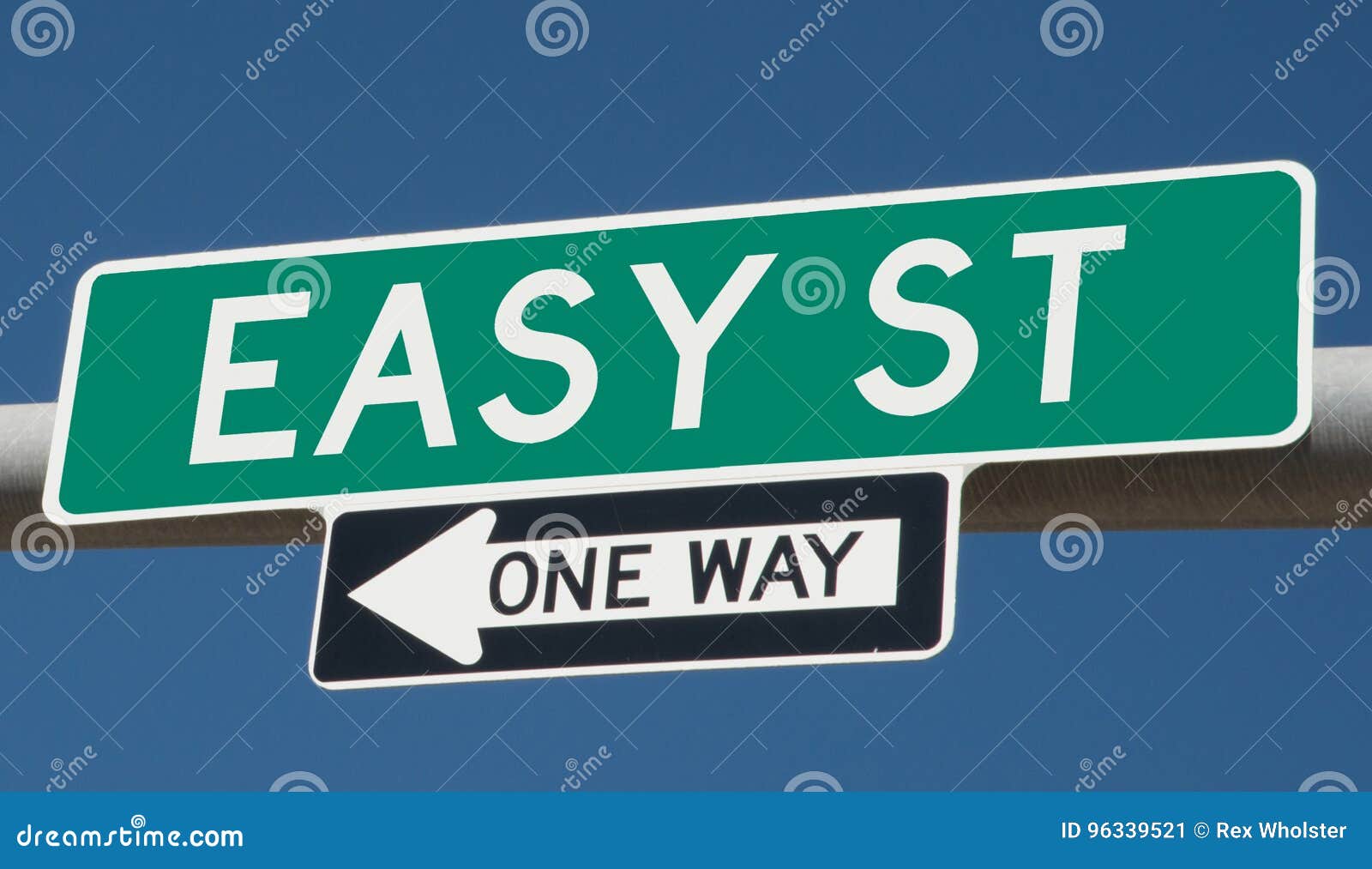Highway Sign for Easy Street Stock Illustration - Illustration of easy ...