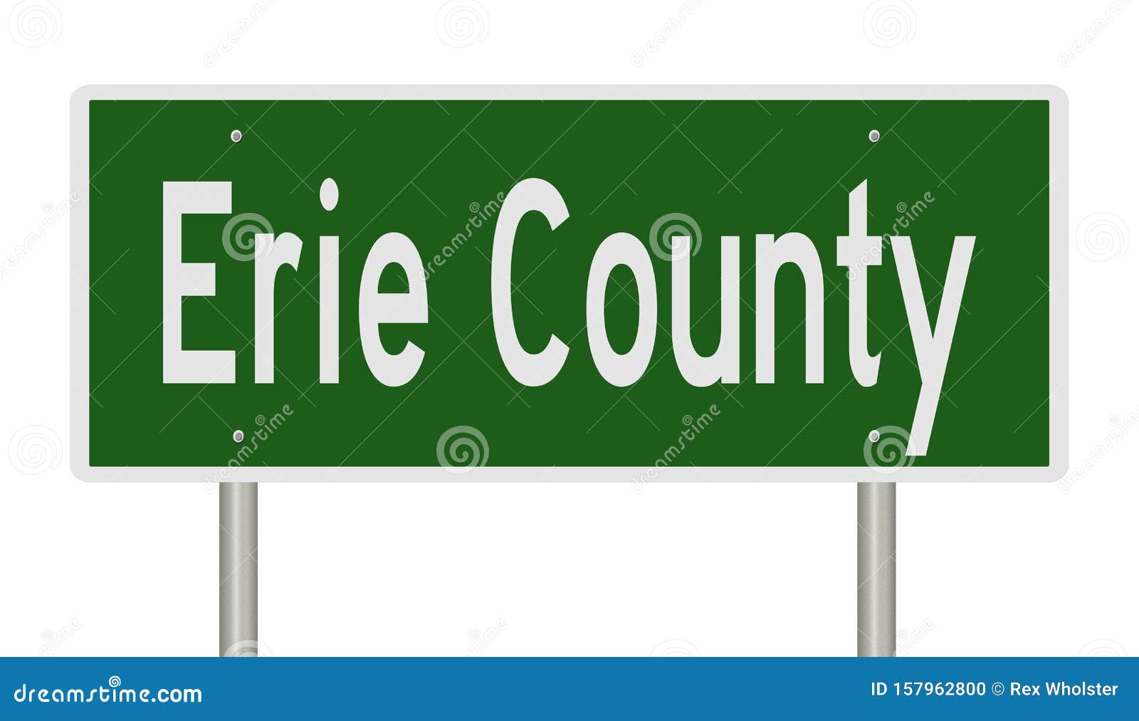 Map Of Erie County In New York State On White Background. Single County ...