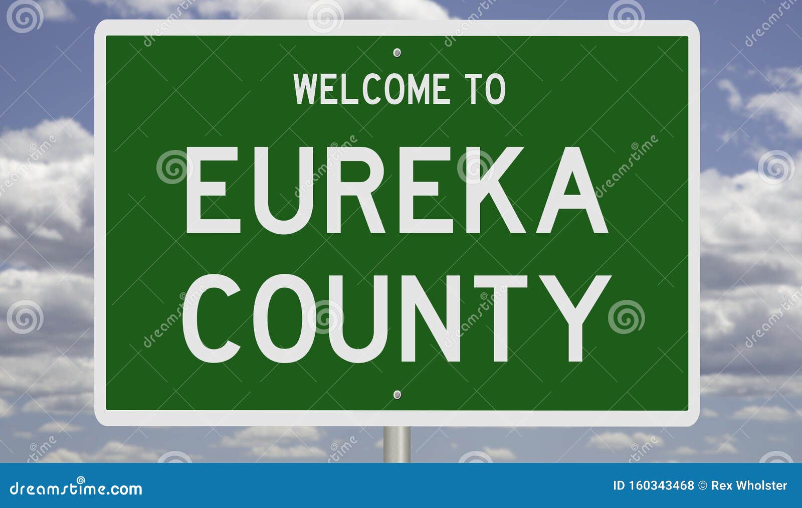 Highway Sign for Eureka County Stock Illustration - Illustration of ...