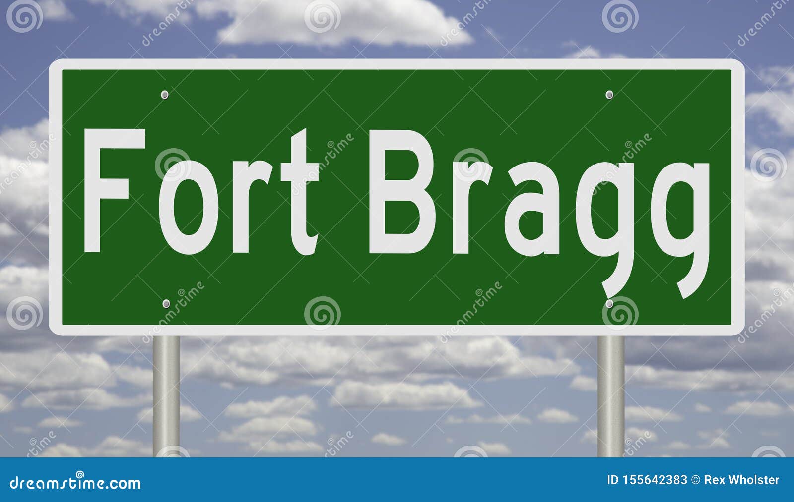 Highway Sign for Fort Bragg Texas Stock Image - Image of travel, bragg ...