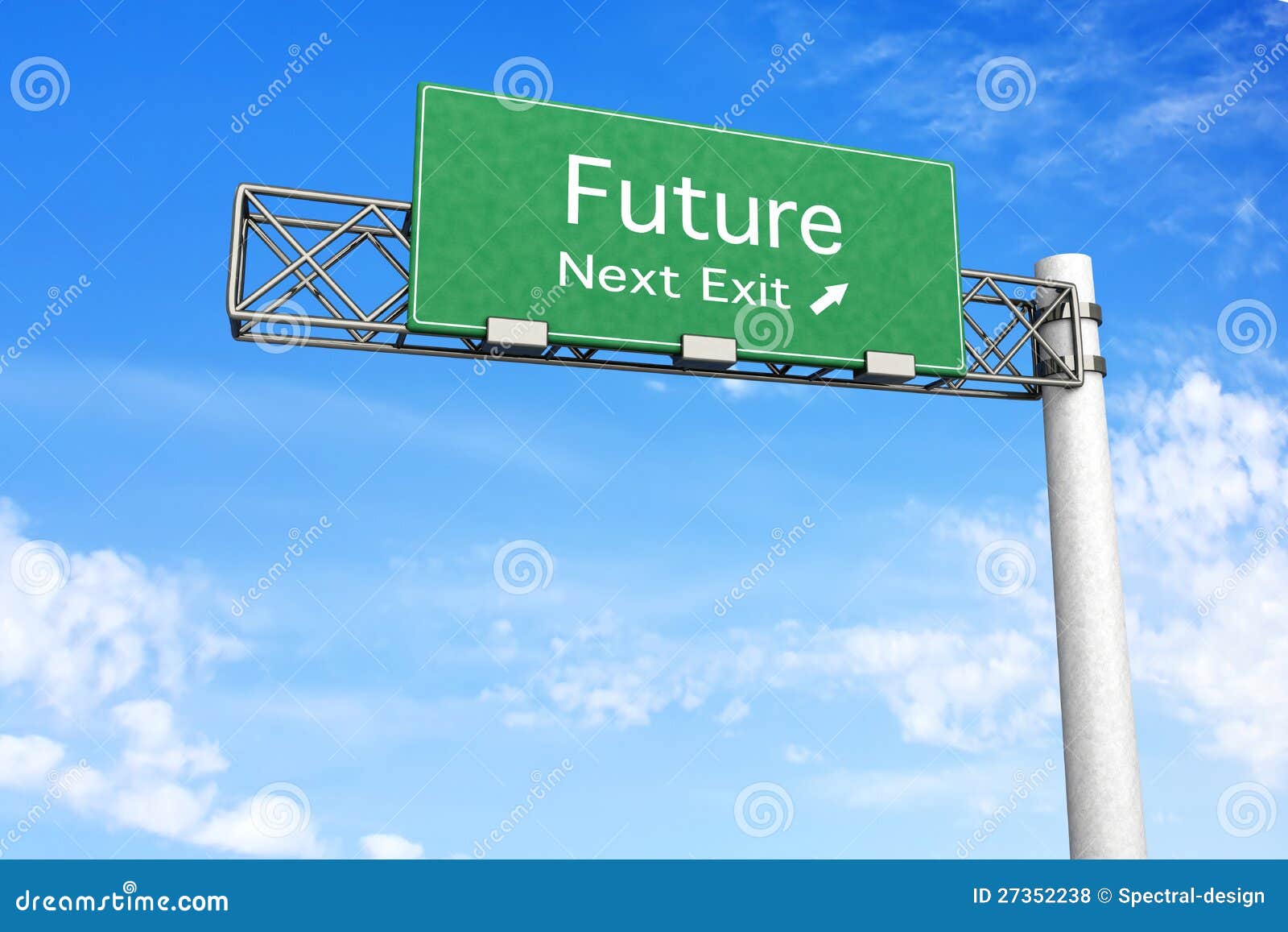 Highway Sign - Future stock illustration. Illustration of objective ...