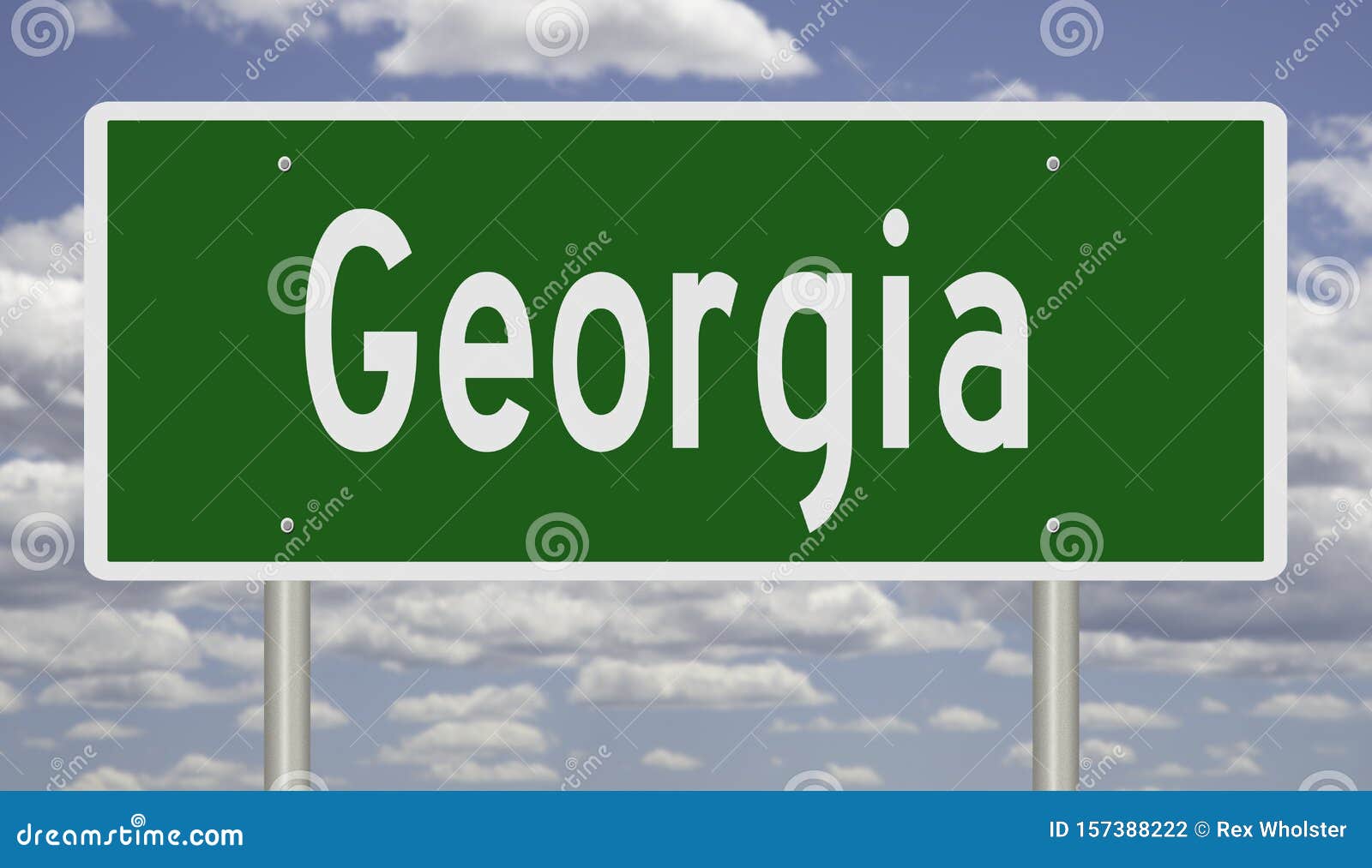 Highway sign for Georgia stock illustration. Illustration of sign ...