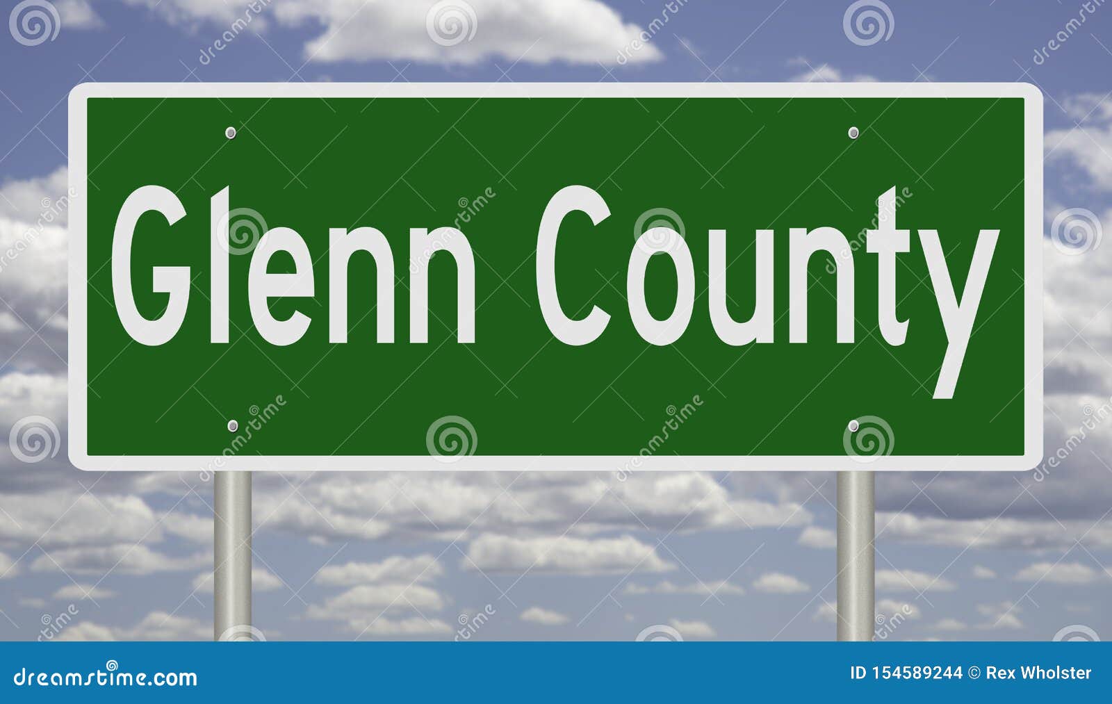 Highway Sign for Glenn County California Stock Illustration ...