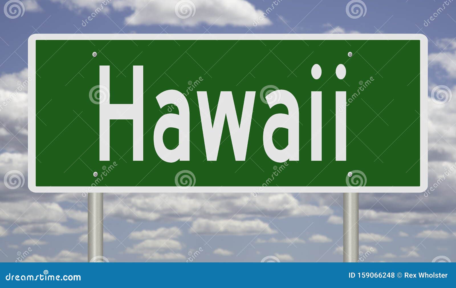 Hawaii Highway Sign Cartoon Vector | CartoonDealer.com #3340161
