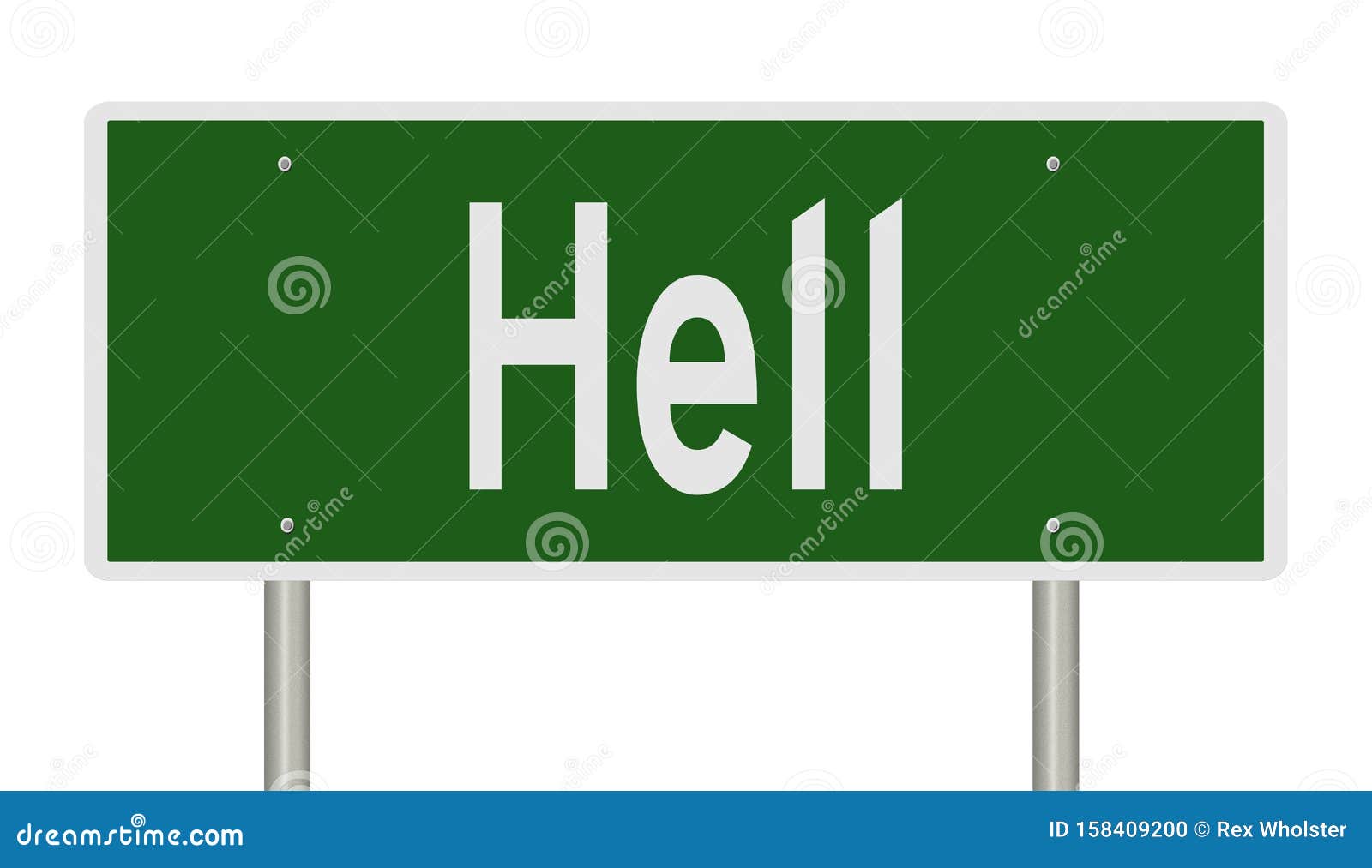 Highway sign for Hell stock illustration. Illustration of perdition ...