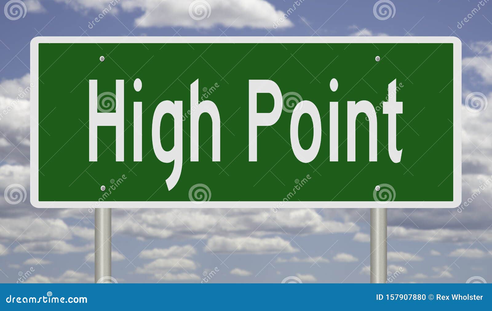 Highway Sign for High Point North Carolina Stock Illustration ...