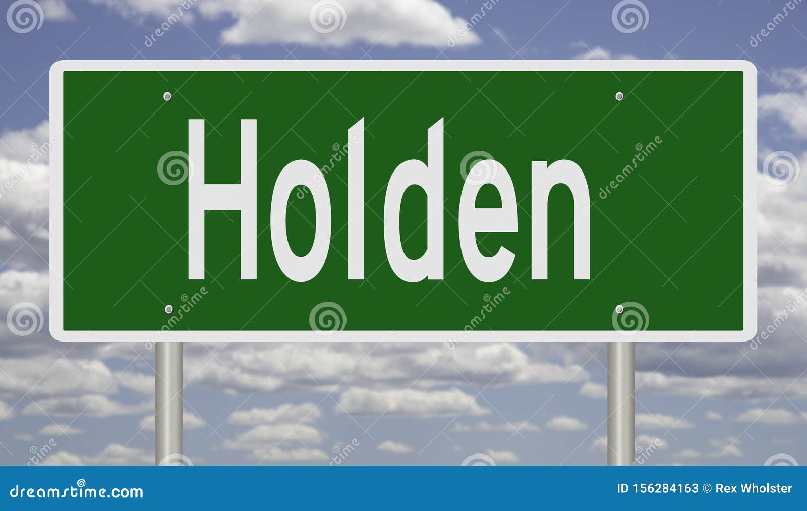 Highway Sign for Holden Massachusetts Stock Illustration - Illustration ...