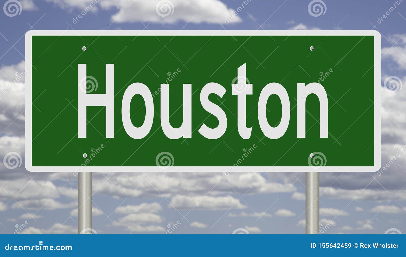 Highway Sign for Houston Texas Stock Image - Image of america ...