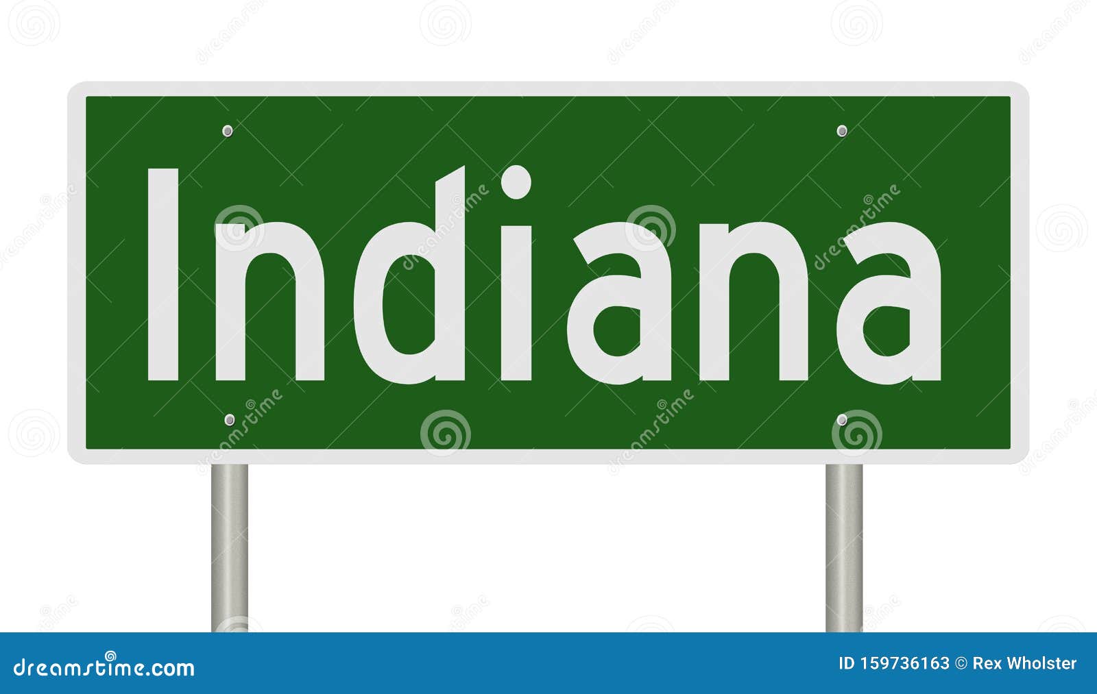 Highway sign for Indiana stock illustration. Illustration of states ...
