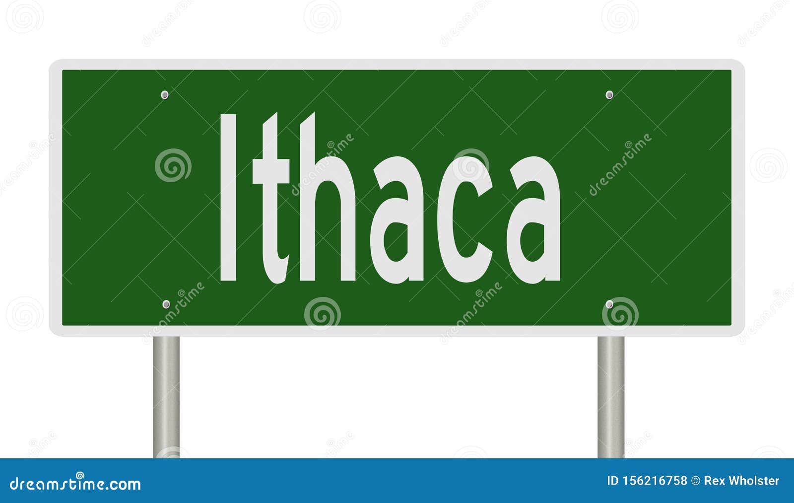 City Of Ithaca Road Sign Cartoon Vector | CartoonDealer.com #272046121