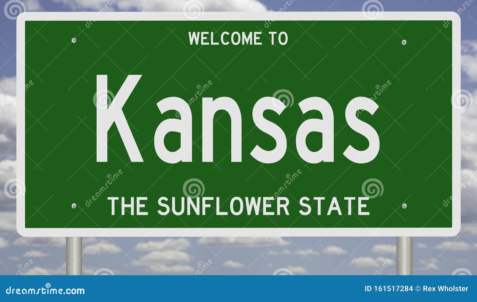 Highway sign for Kansas stock illustration. Illustration of street ...
