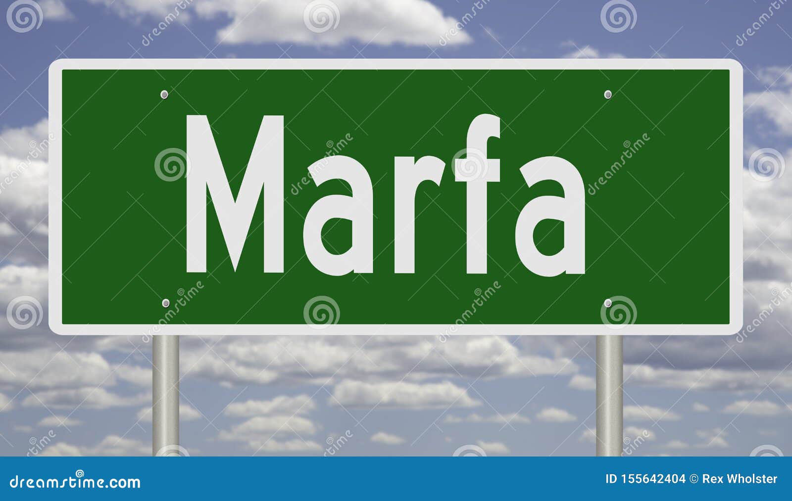 Highway Sign for Marfa Texas Stock Photo - Image of driving, texas ...