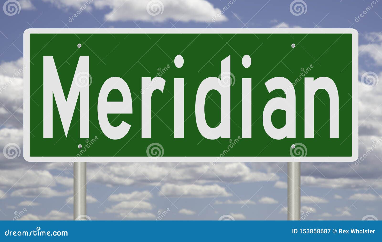 Highway sign for Meridian stock illustration. Illustration of drive ...