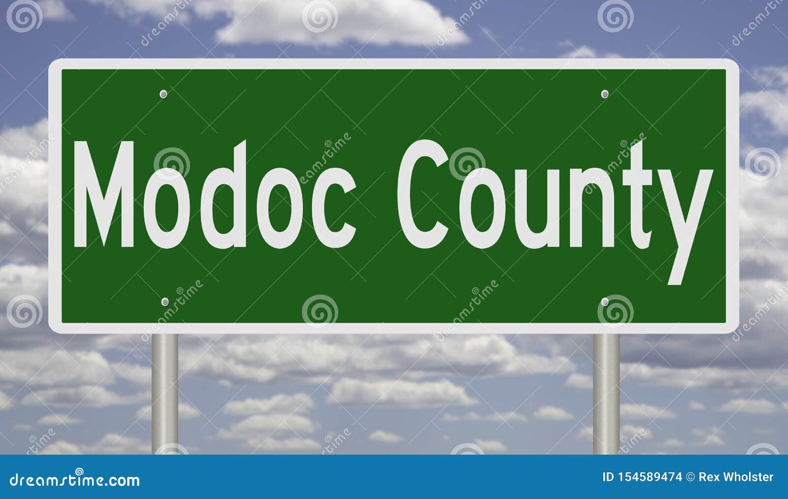 Map Of Modoc County In California State On White Background. Single ...