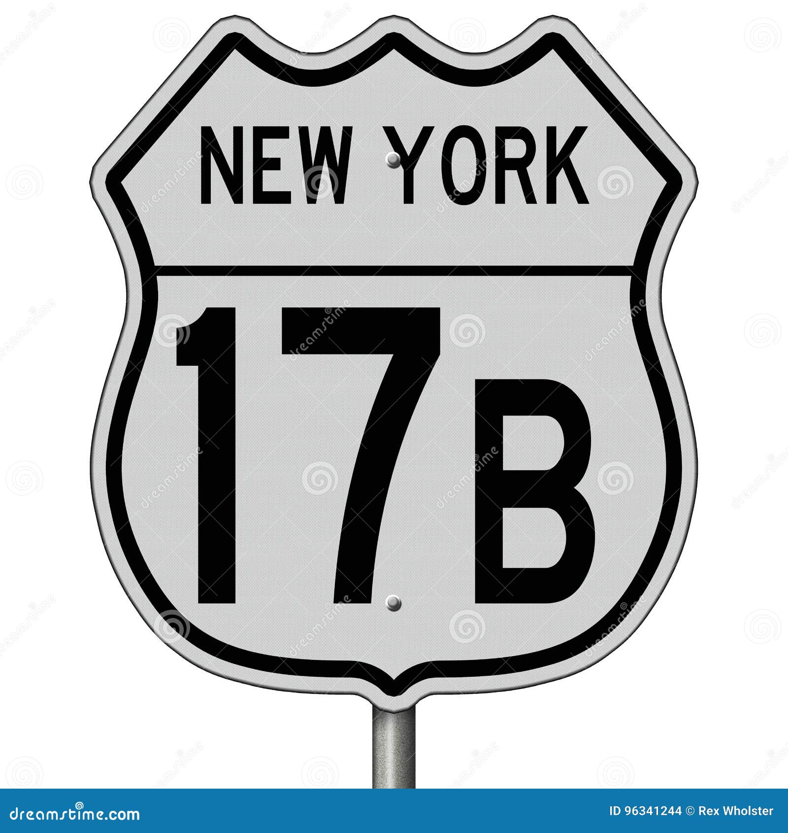 Highway Sign for New York Route 17B Stock Illustration - Illustration ...