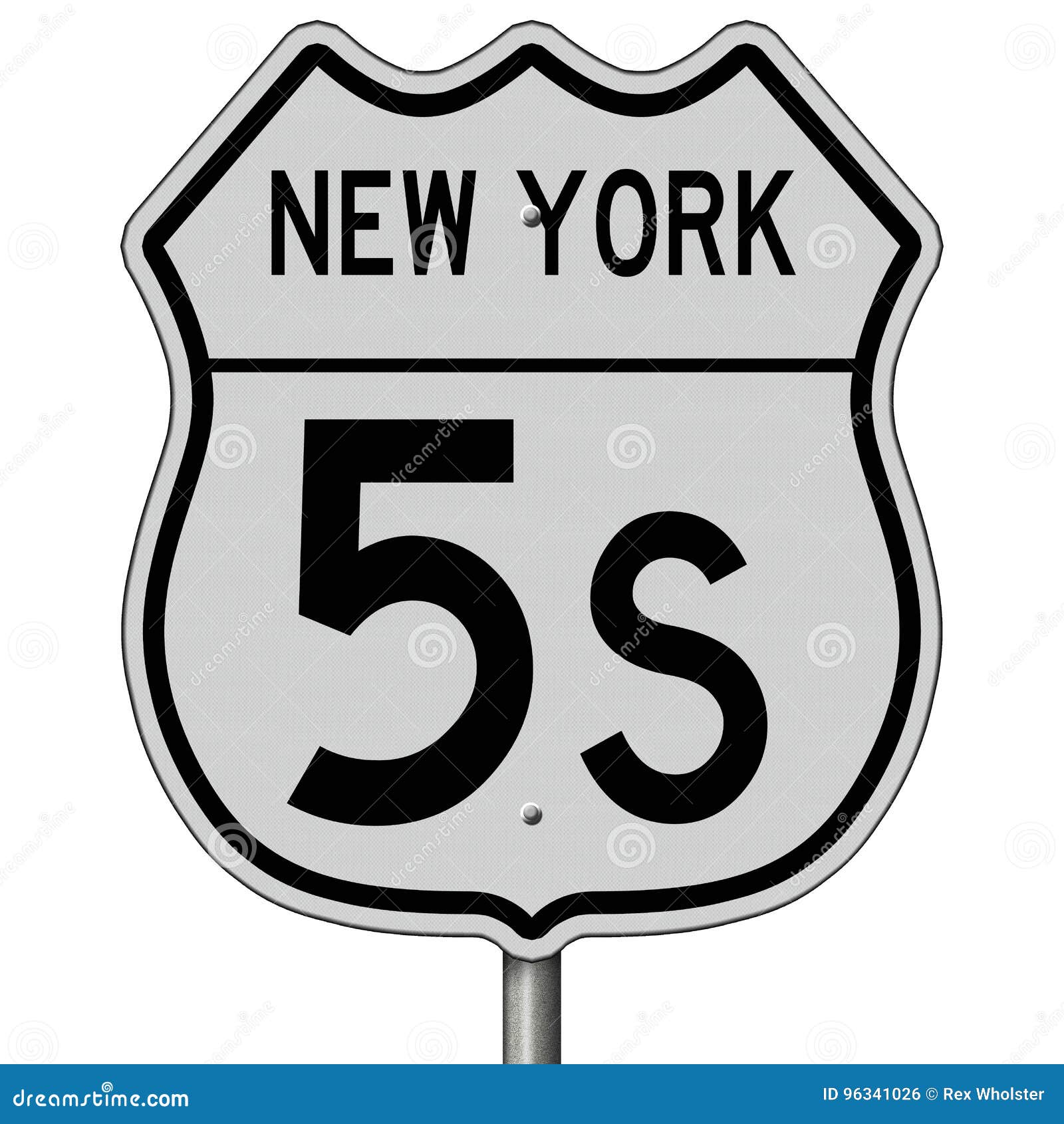 Highway Sign for New York Route 5S Stock Illustration - Illustration of ...