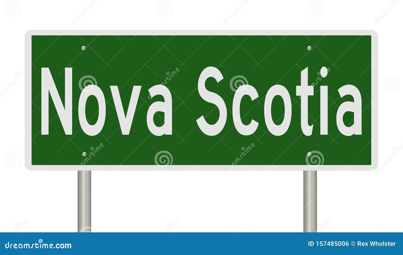 Highway Sign for Nova Scotia Canada Stock Illustration - Illustration ...