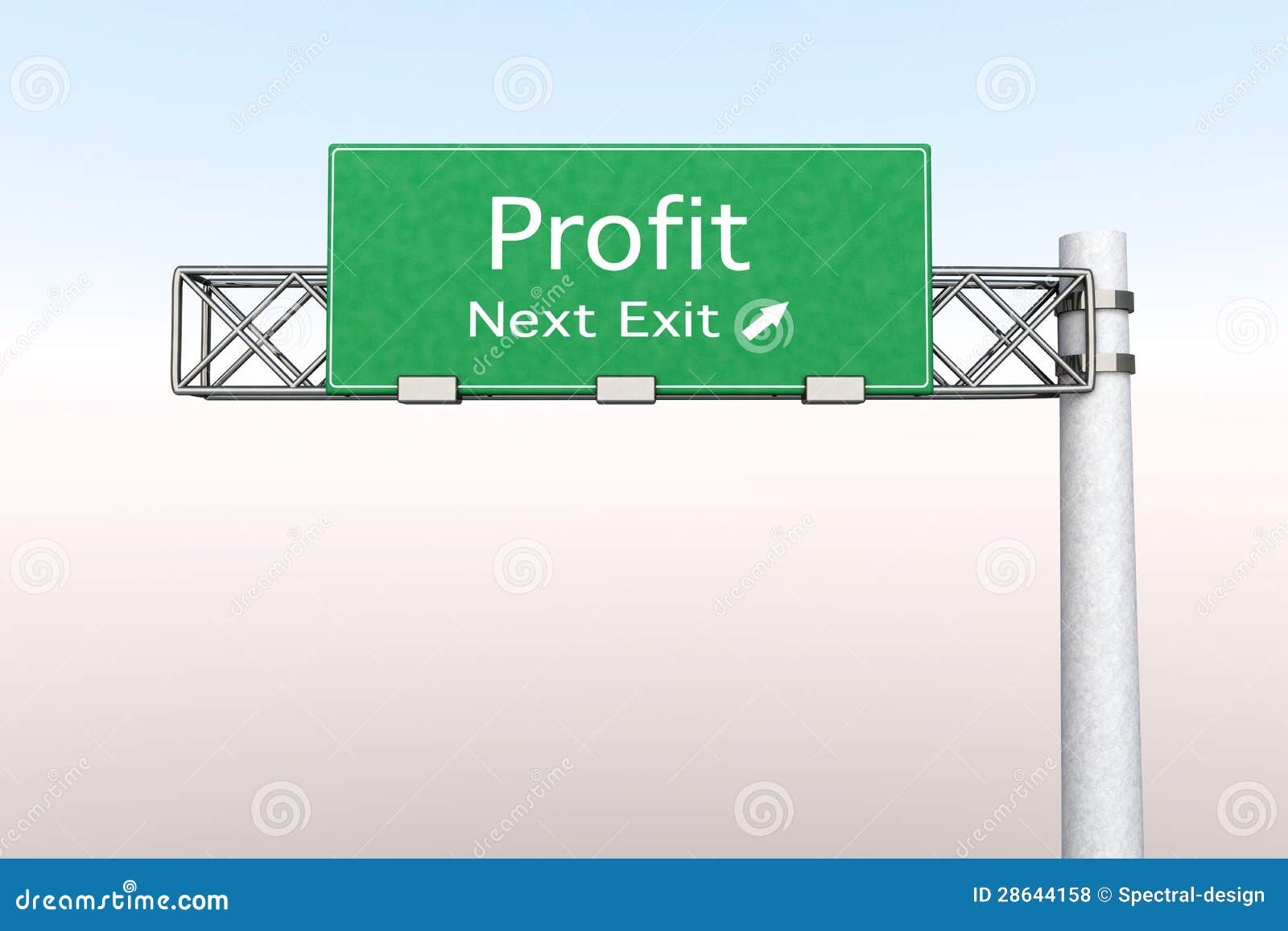 Highway Sign - Profit stock illustration. Illustration of exit - 28644158