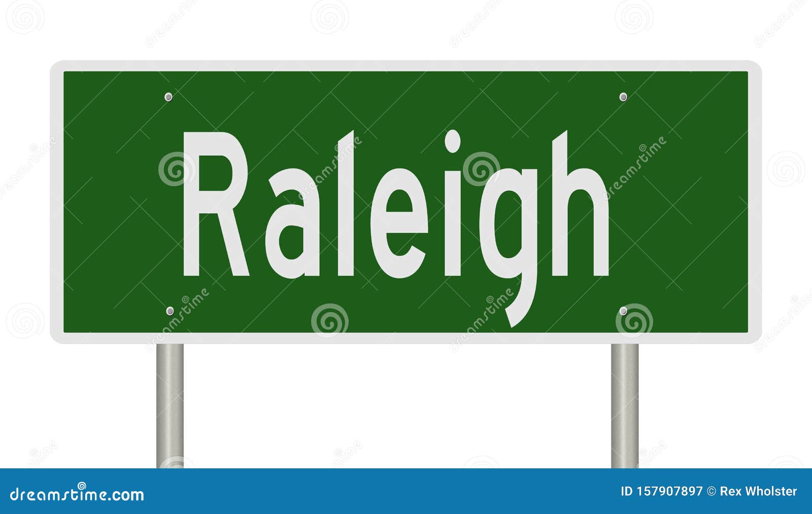 Highway Sign for Raleigh North Carolina Stock Illustration ...