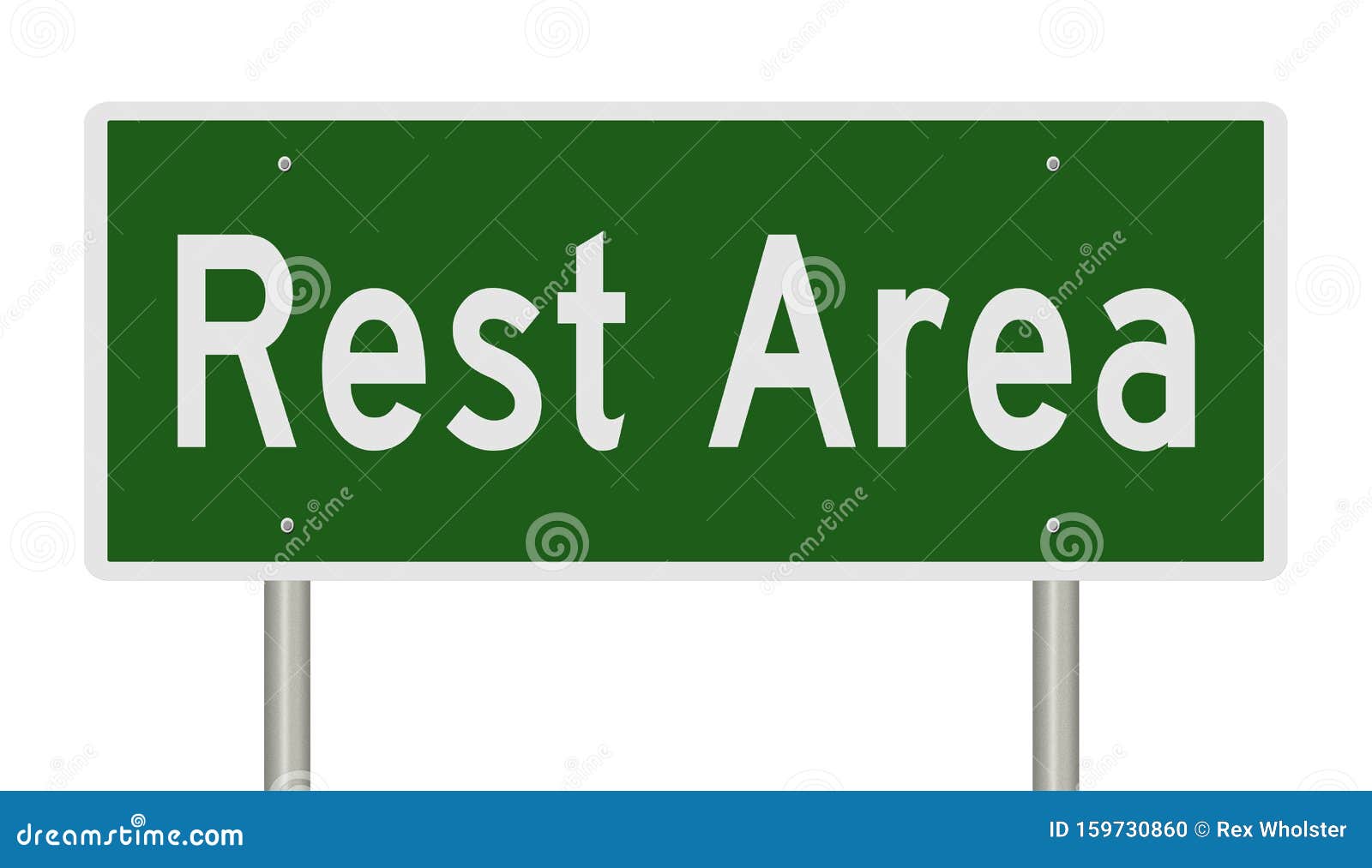 Highway sign for Rest Area stock illustration. Illustration of auto ...