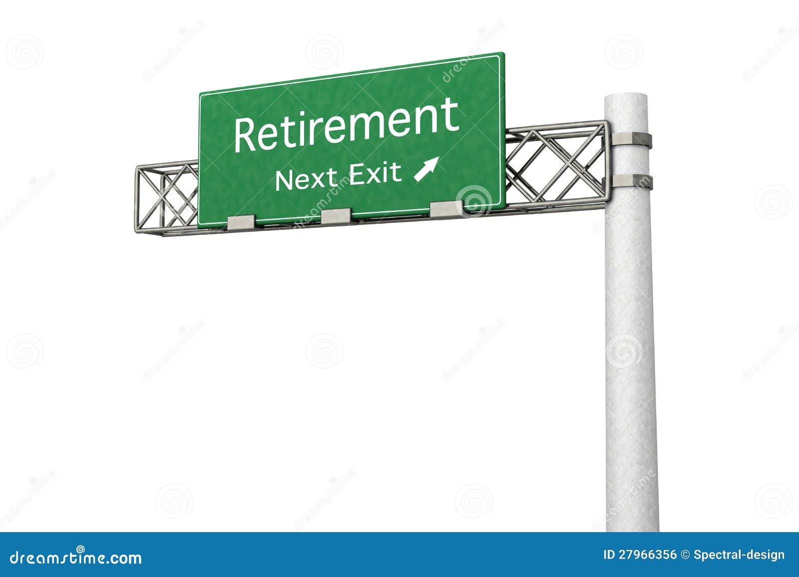 Highway Sign - Retirement stock illustration. Illustration of ...