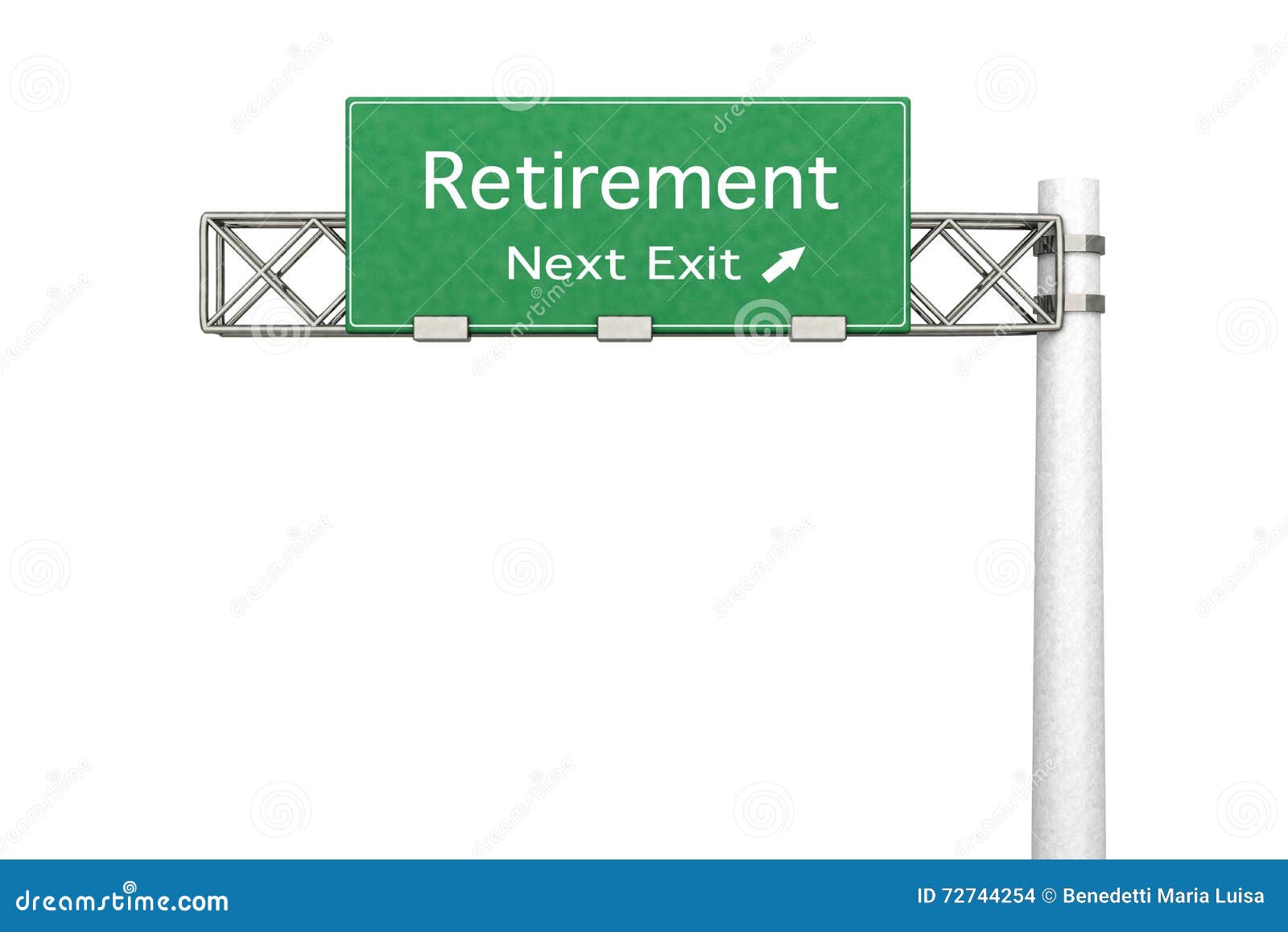 Highway Sign - Retirement stock illustration. Illustration of ...