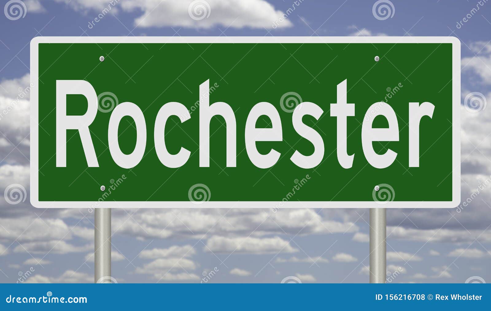 Highway sign for Rochester stock illustration. Illustration of york ...