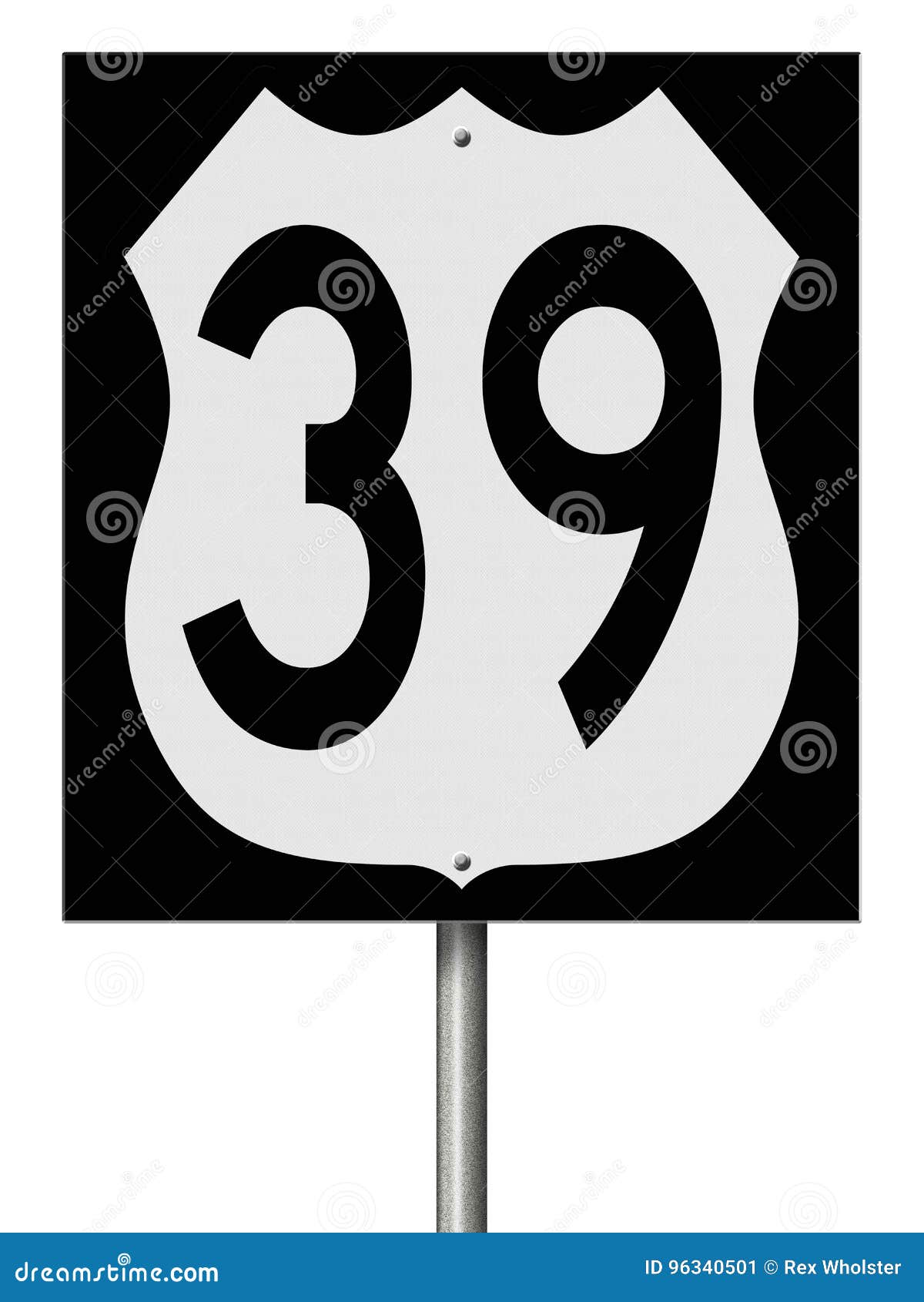 Highway sign for Route 39 stock illustration. Illustration of auto ...