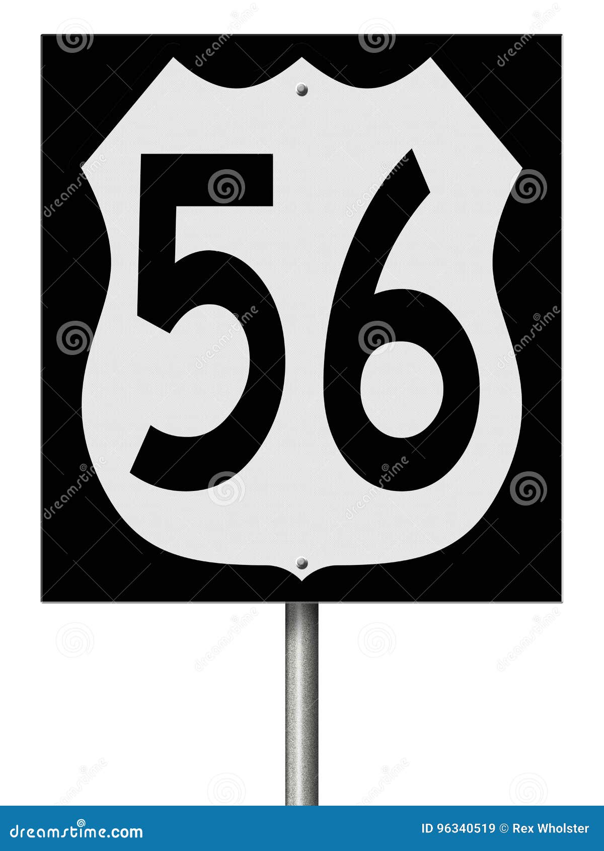 Highway sign for Route 56 stock illustration. Illustration of ...