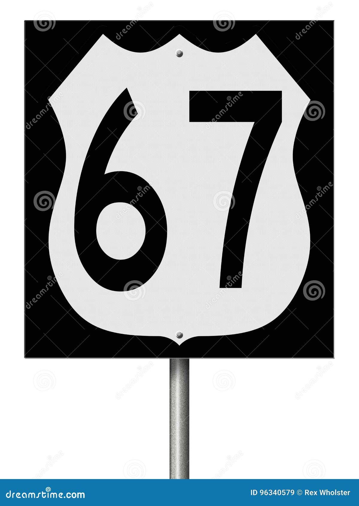 Highway sign for Route 67 stock illustration. Illustration of route ...
