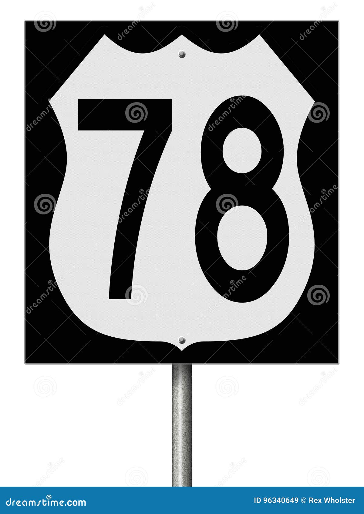 Highway sign for Route 78 stock illustration. Illustration of ...