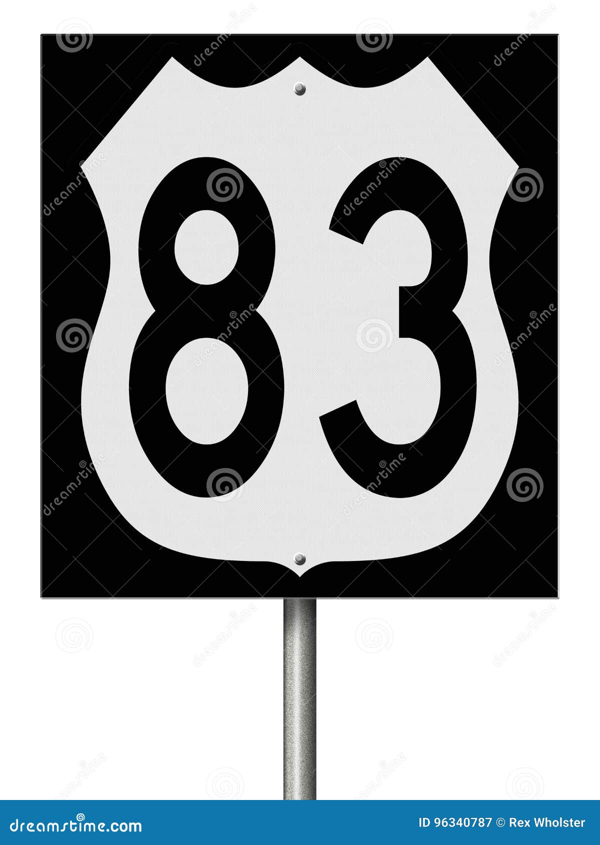 Highway sign for Route 83 stock illustration. Illustration of ...