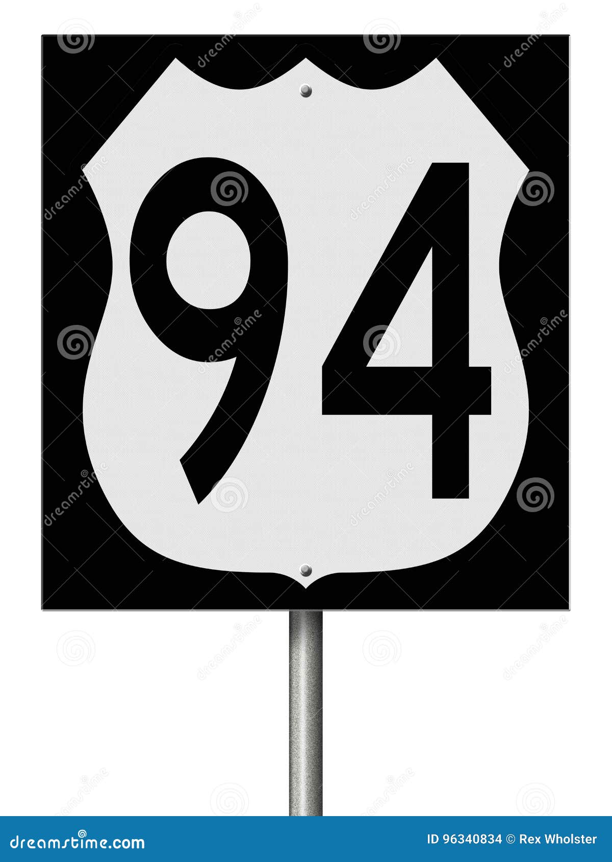 Highway sign for Route 94 stock illustration. Illustration of sign ...