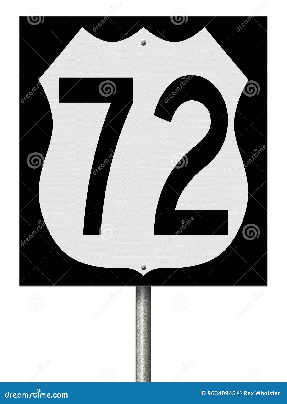 Highway sign for Route 72 stock illustration. Illustration of travel ...