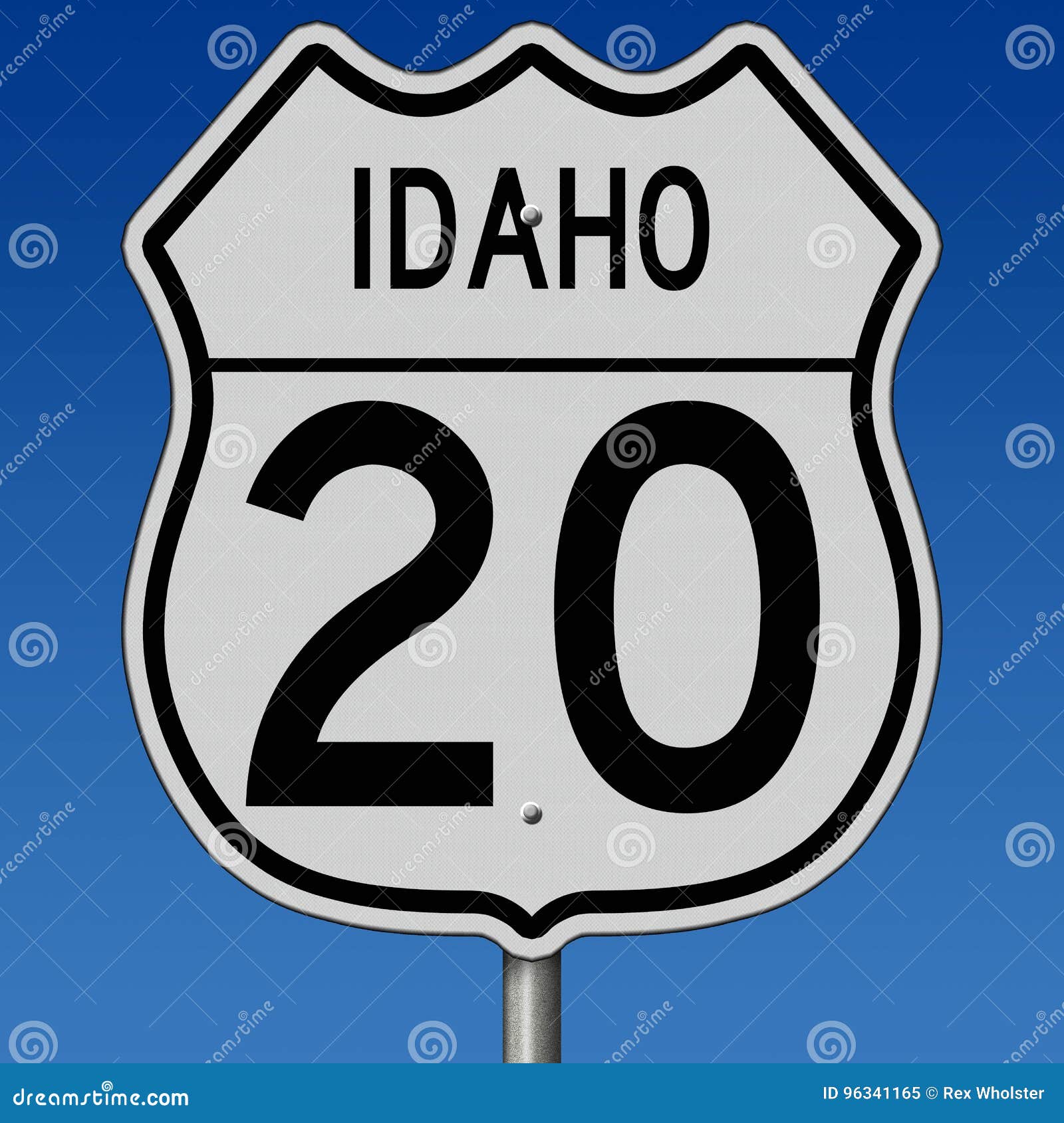 Highway Sign for Route 20 in Idaho Stock Image - Image of auto, sign ...