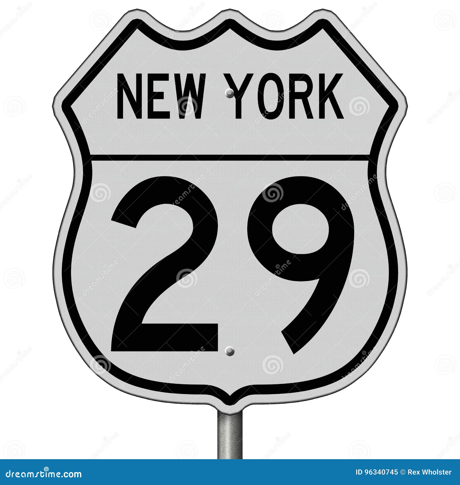 Highway Sign for Route 29 in New York Stock Illustration - Illustration ...