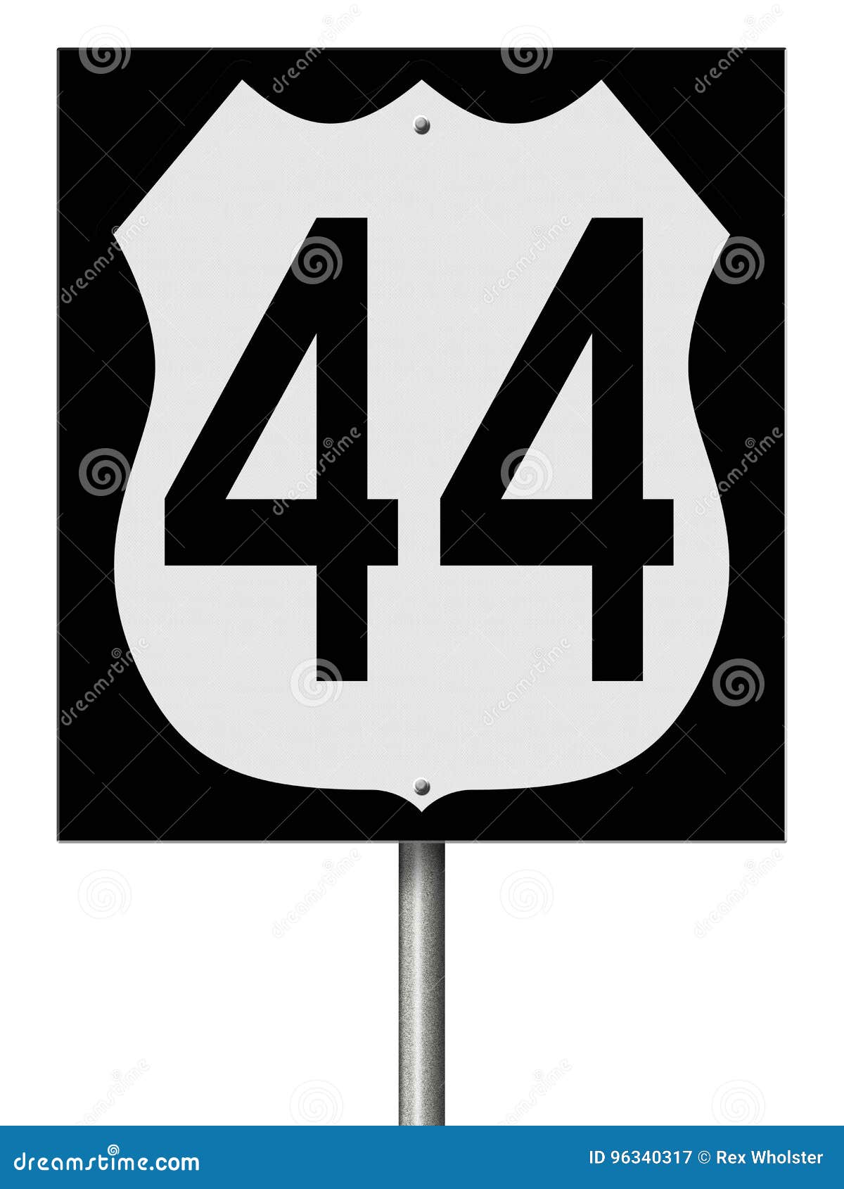 Highway sign for Route 44 stock illustration. Illustration of route ...
