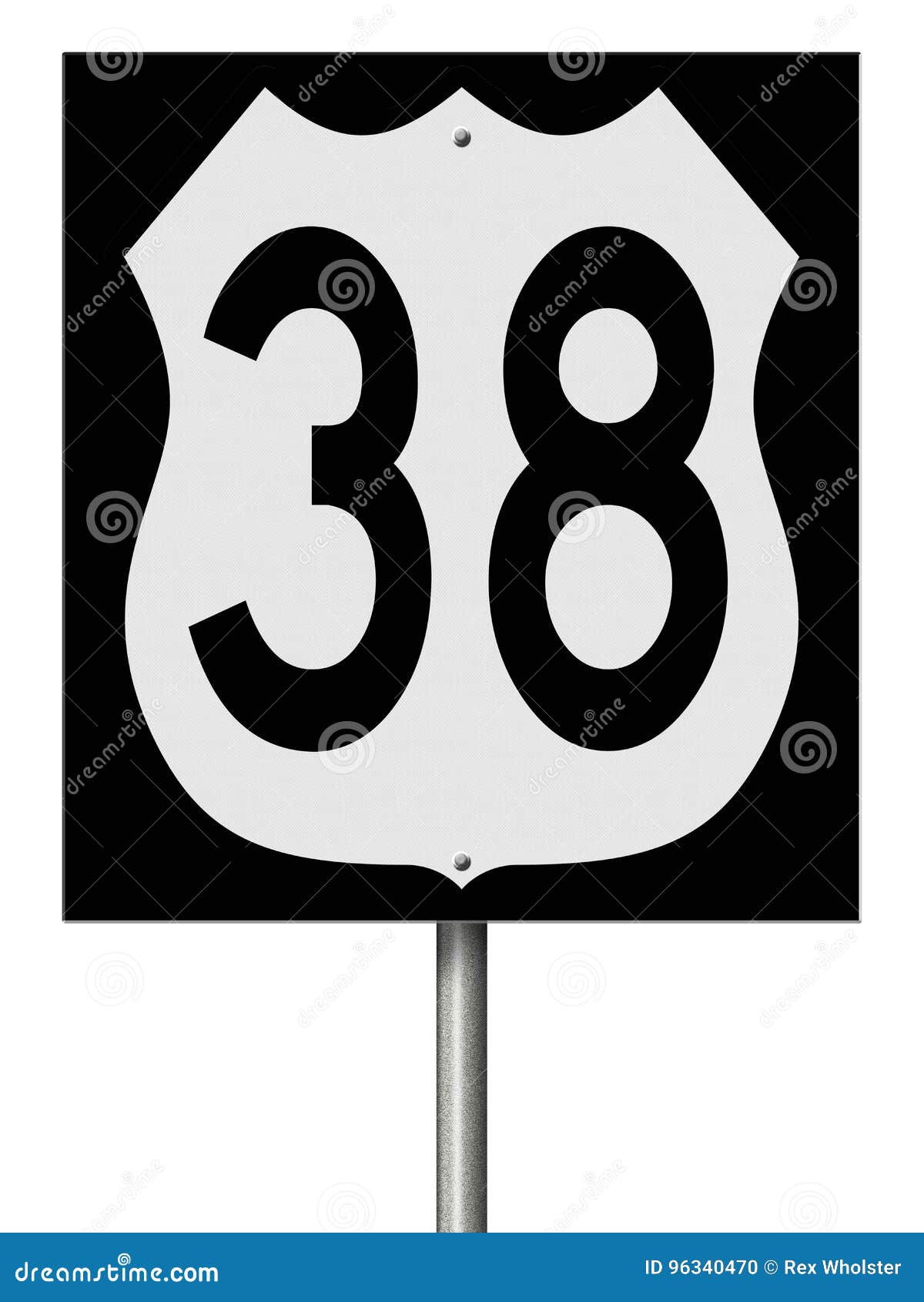 Highway sign for Route 38 stock illustration. Illustration of trucking ...