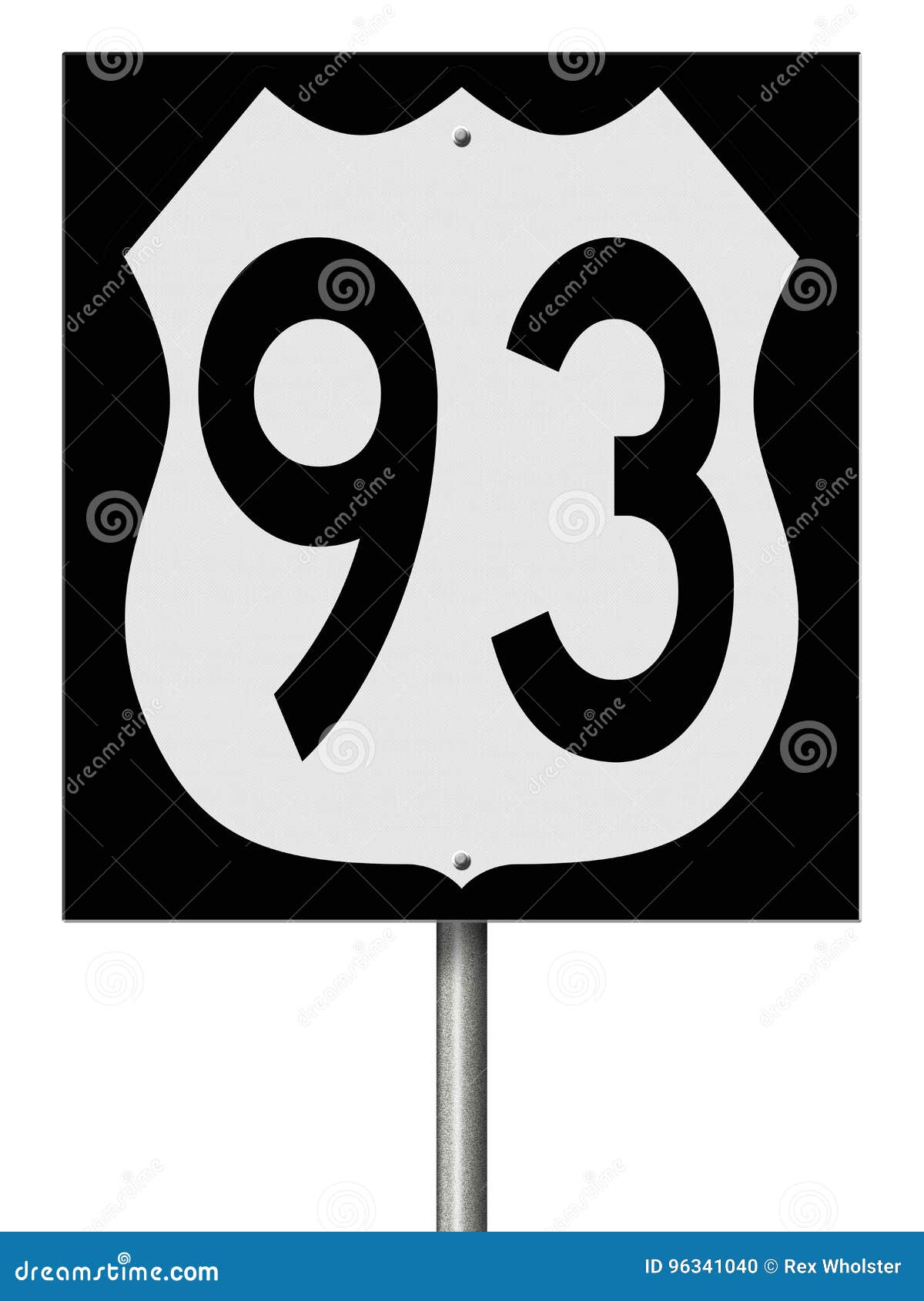 Highway sign for Route 93 stock illustration. Illustration of truck ...