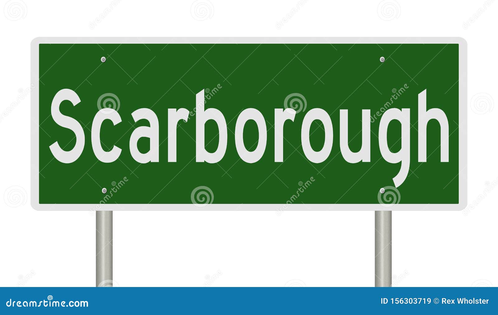 Highway Sign for Scarborough Stock Illustration - Illustration of ...