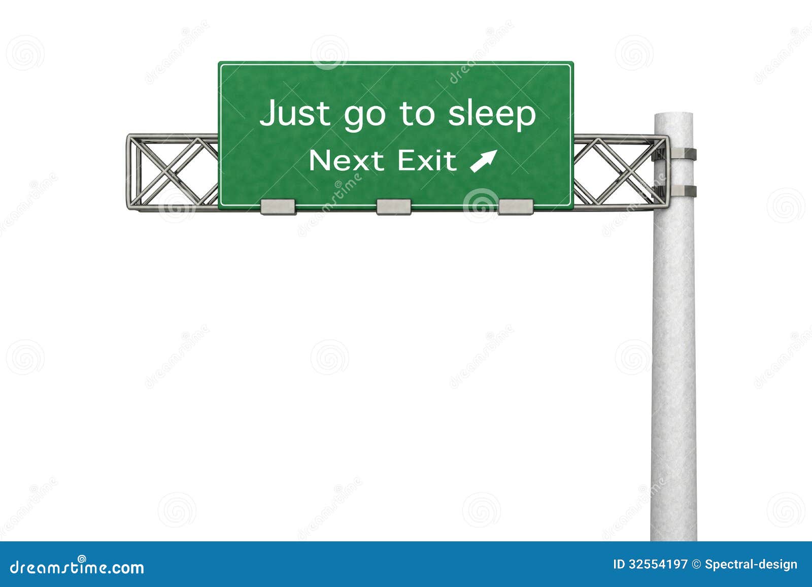 Highway Sign - Sleep stock illustration. Illustration of navigation ...