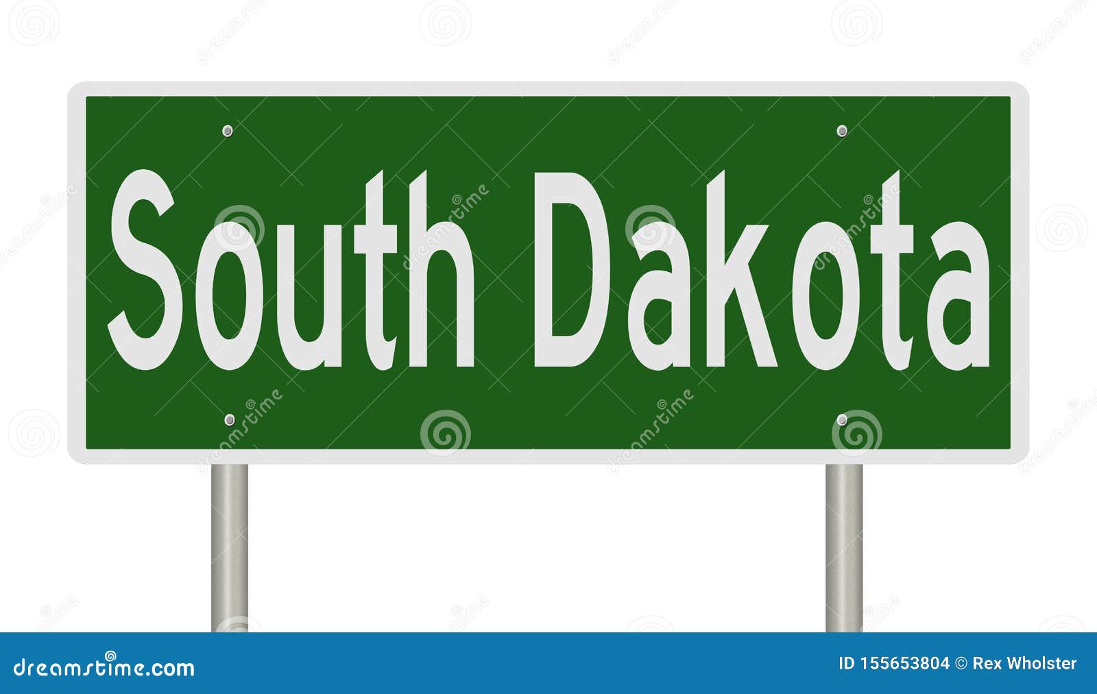 Highway Sign for South Dakota Stock Illustration - Illustration of ...