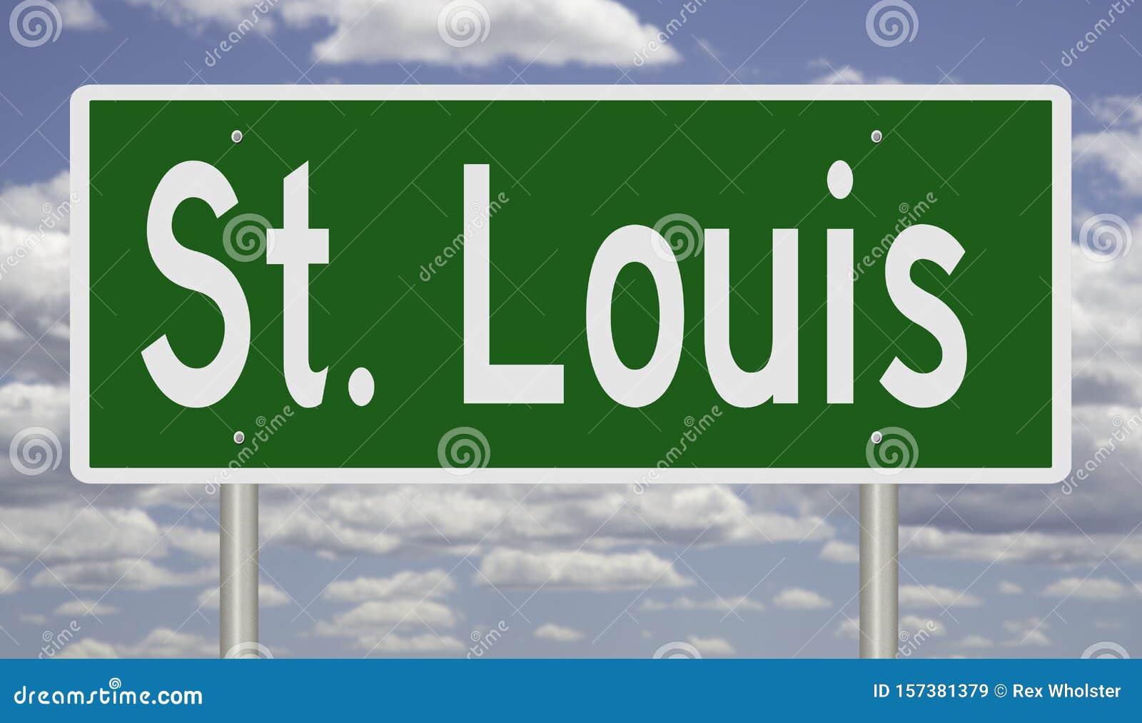 Highway Sign for St Louis Missouri Stock Illustration - Illustration of ...