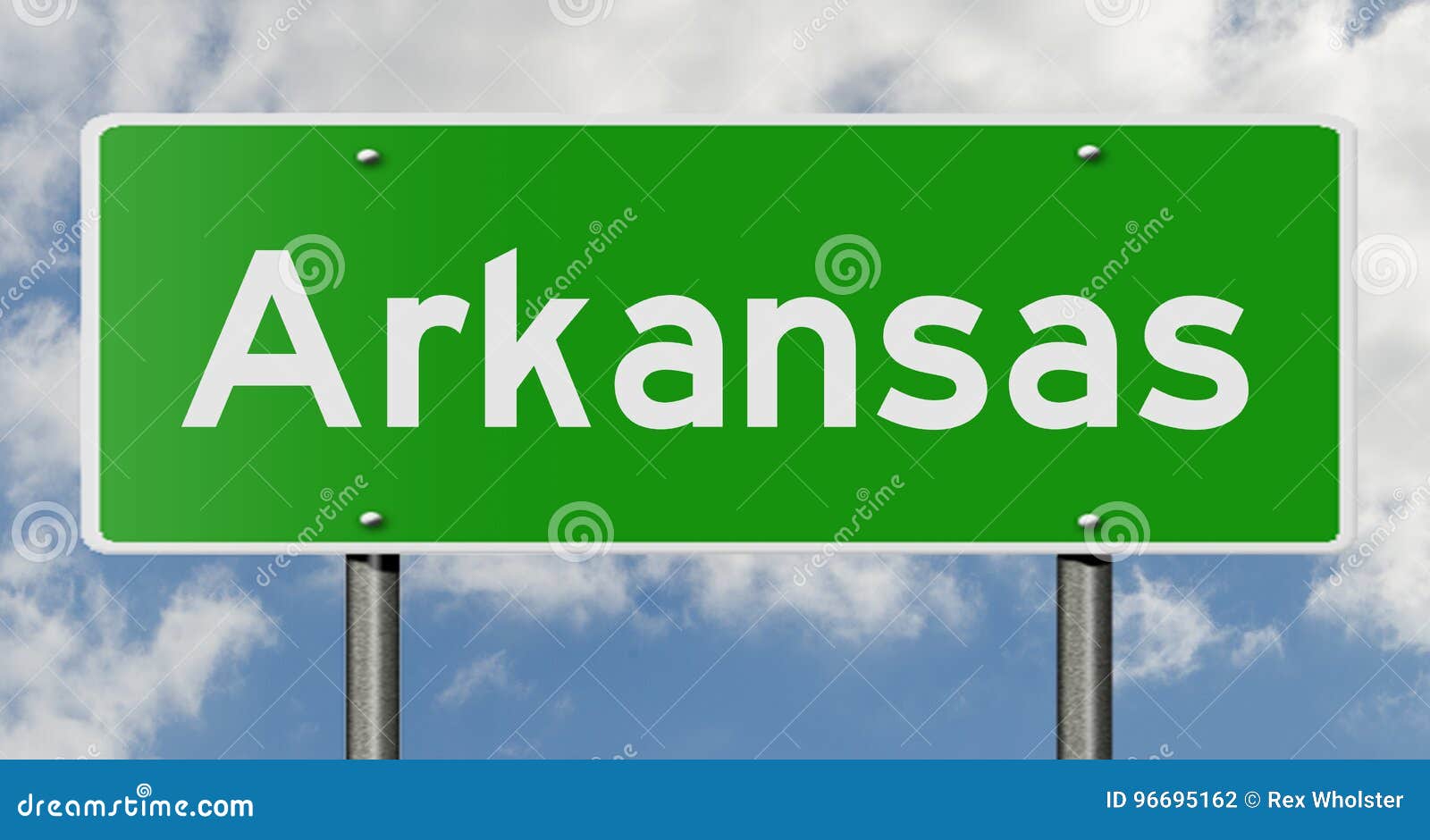 Highway Sign for the State of Arkansas Stock Illustration ...