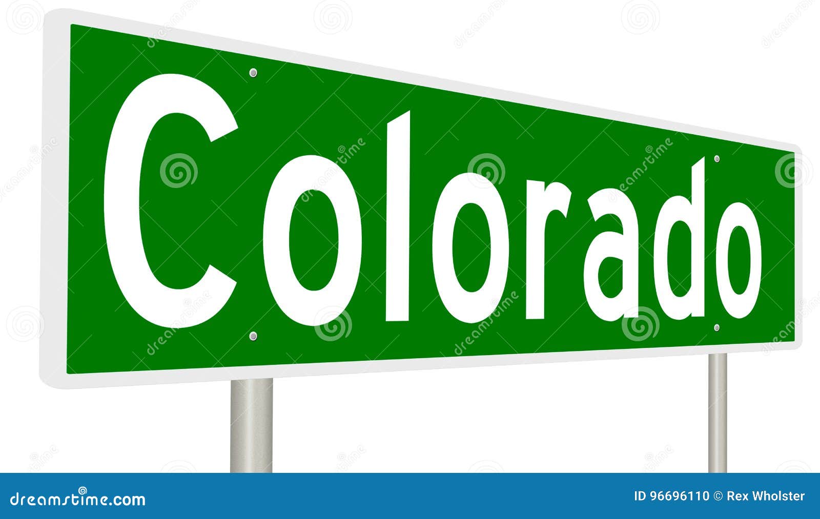 Highway Sign for the State of Colorado Stock Illustration ...