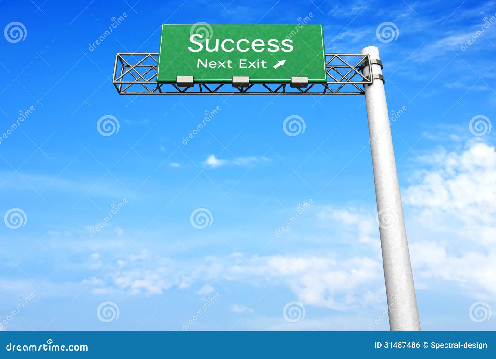 Highway Sign - Success stock illustration. Illustration of goal - 31487486